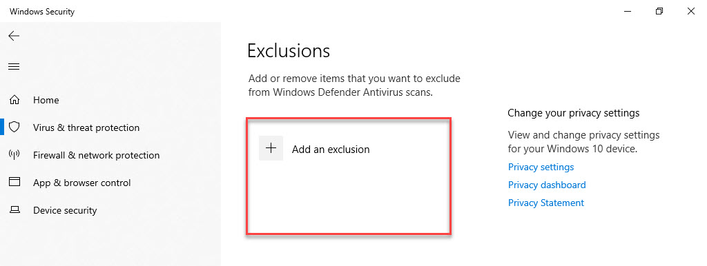 Hyper-V: Configure antivirus exclusions in Windows Defender Antivirus ...