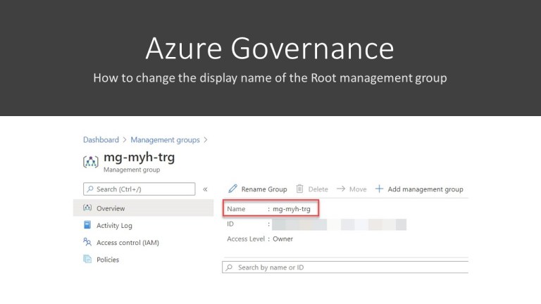 Azure Governance: How to change the display name of the Root management ...