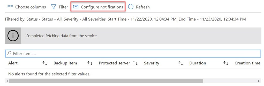 Azure Backup: How to configure email notifications for Backup Alerts ...