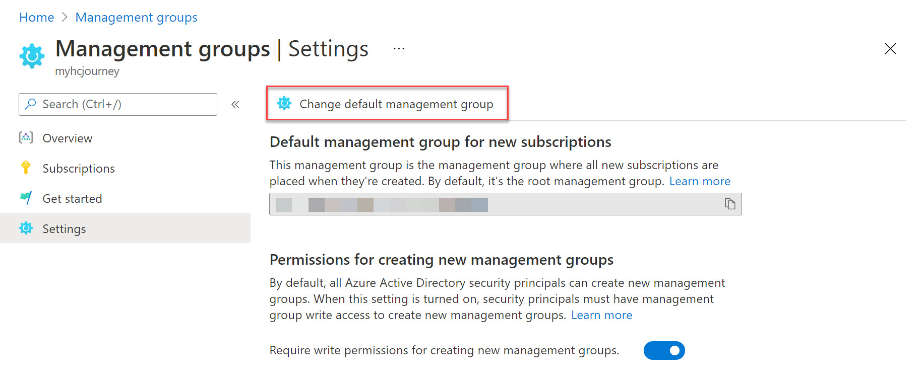 Azure Governance: How to change the default management group for new ...