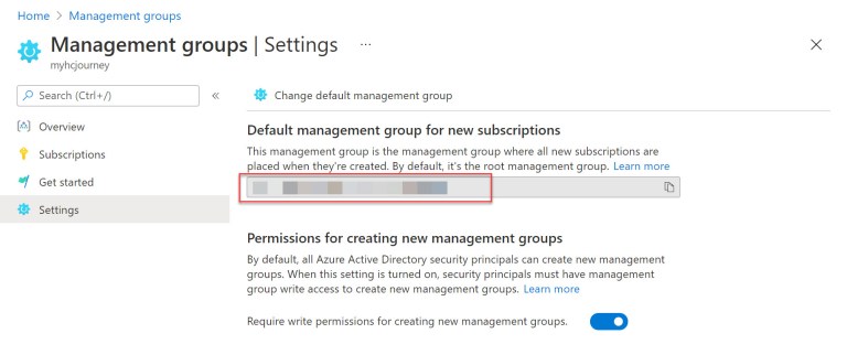 Azure Governance: How to change the default management group for new ...