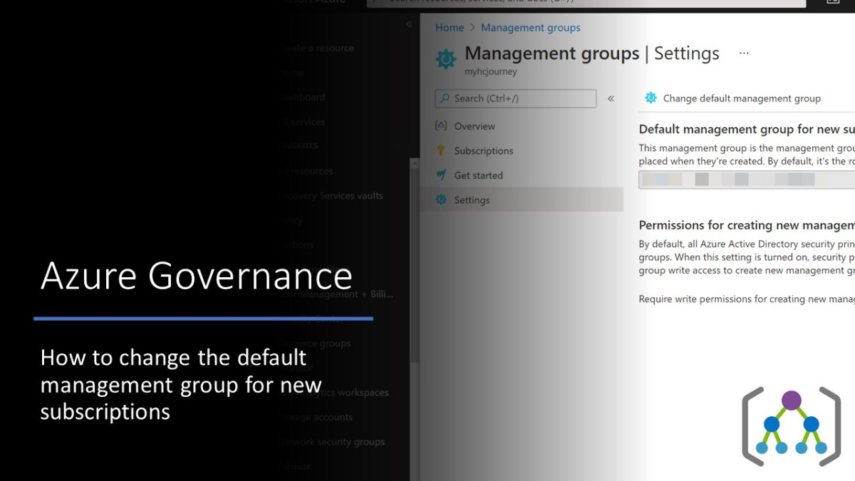 Azure Governance: How to change the default management group for new ...