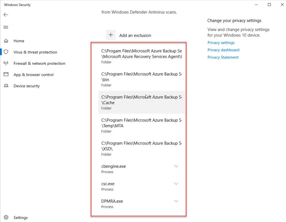 Microsoft Azure Backup Server (MABS) v3: Antivirus Exclusions – Wim ...