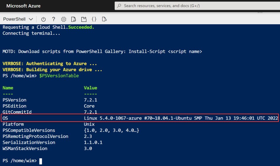Upload and run an Azure PowerShell script from your clouddrive in Azure ...