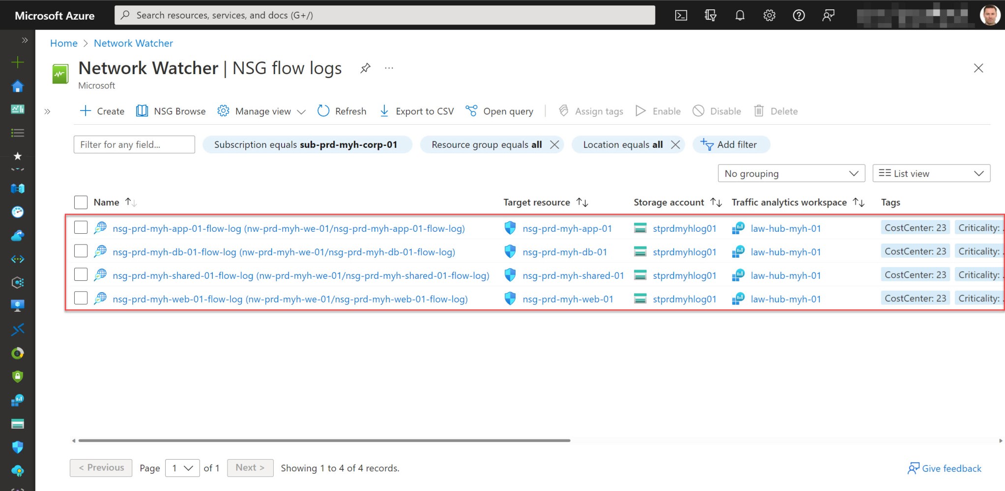 Azure Networking: Configure NSG Flow Logs for all NSGs in an Azure ...