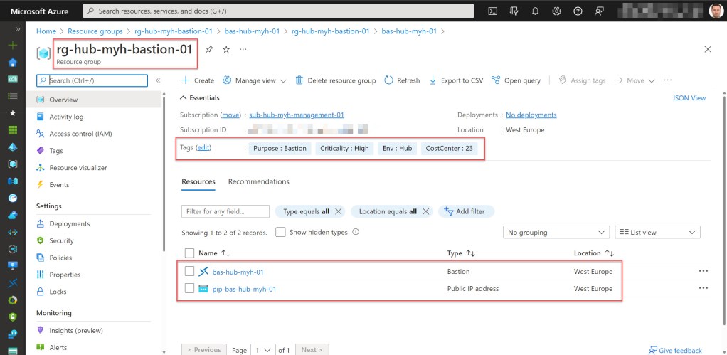 Azure Bastion: Azure PowerShell deployment script – Wim Matthyssen