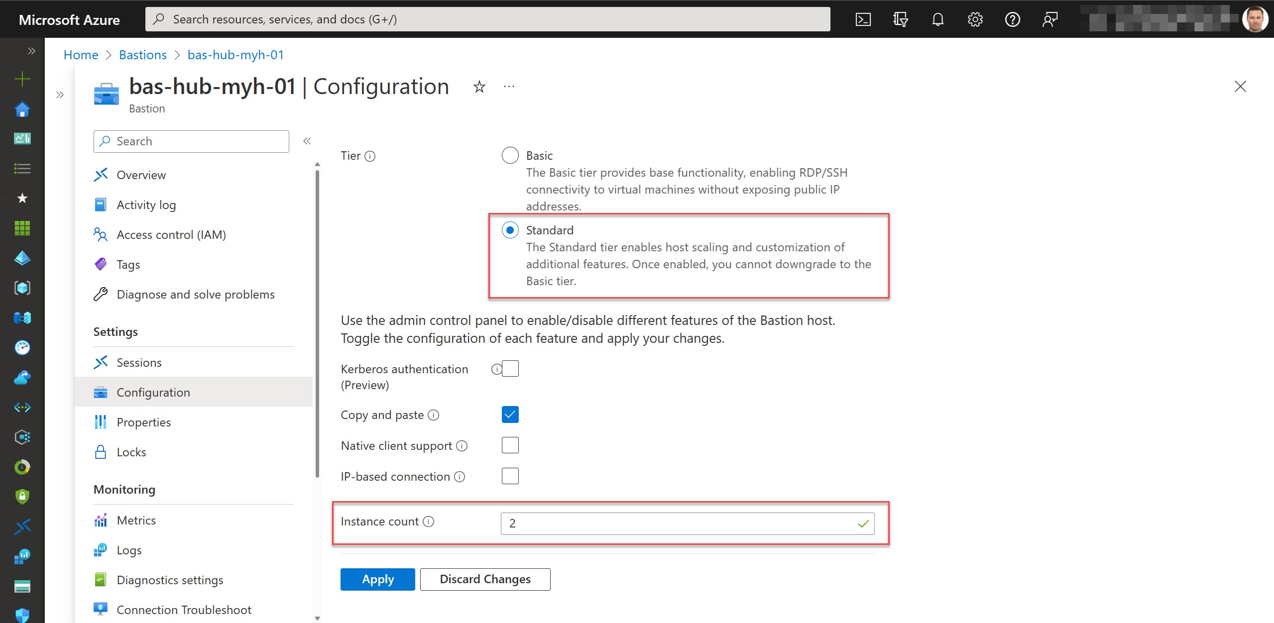 Azure Bastion: Upgrade Basic SKU to Standard SKU with Azure PowerShell ...