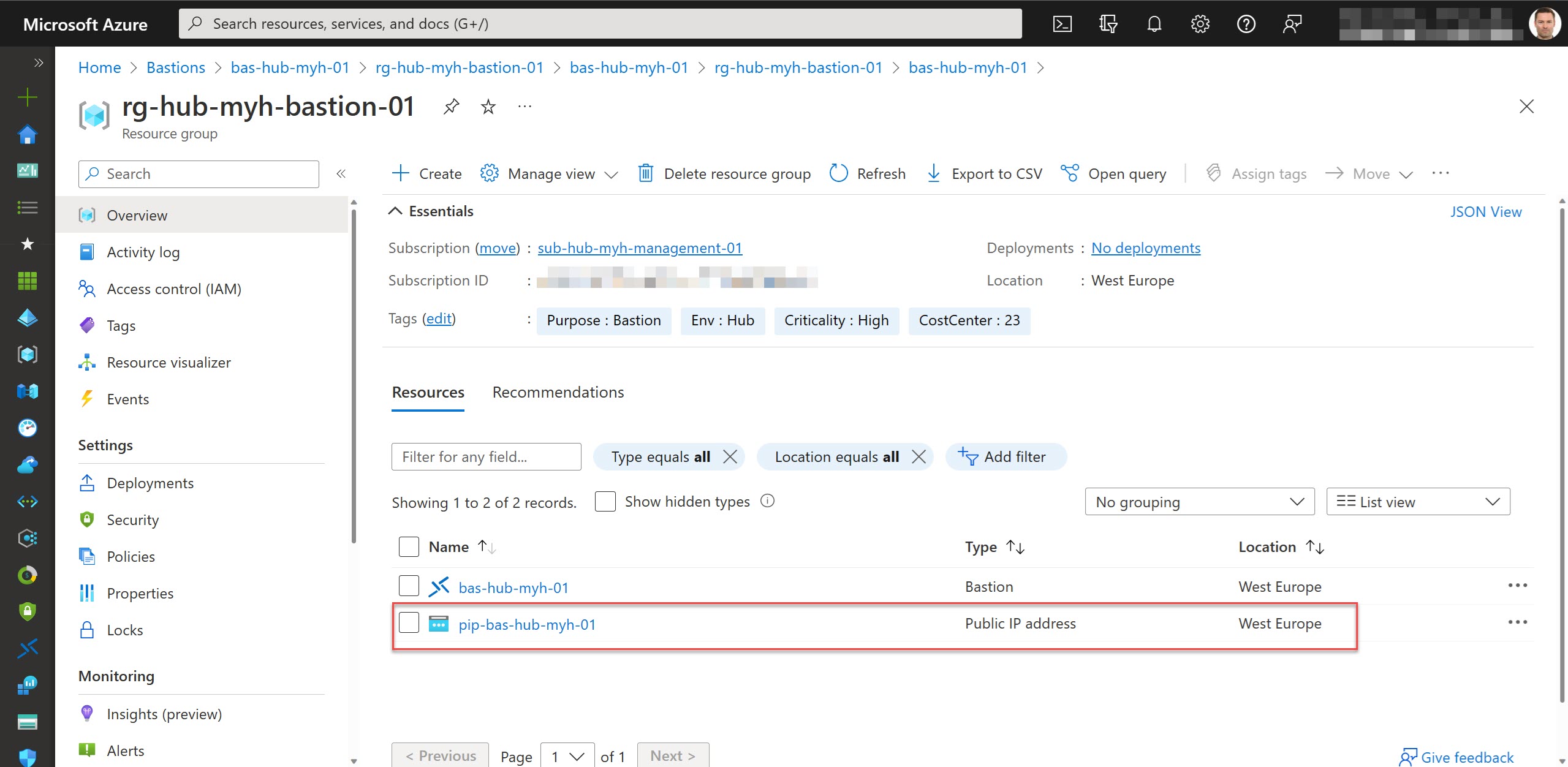 Azure Bastion: Switch Standard SKU to Basic SKU with Azure PowerShell ...
