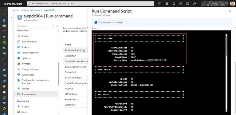 Azure Tip: Quickly find out if an Azure VM is domain joined or not via ...
