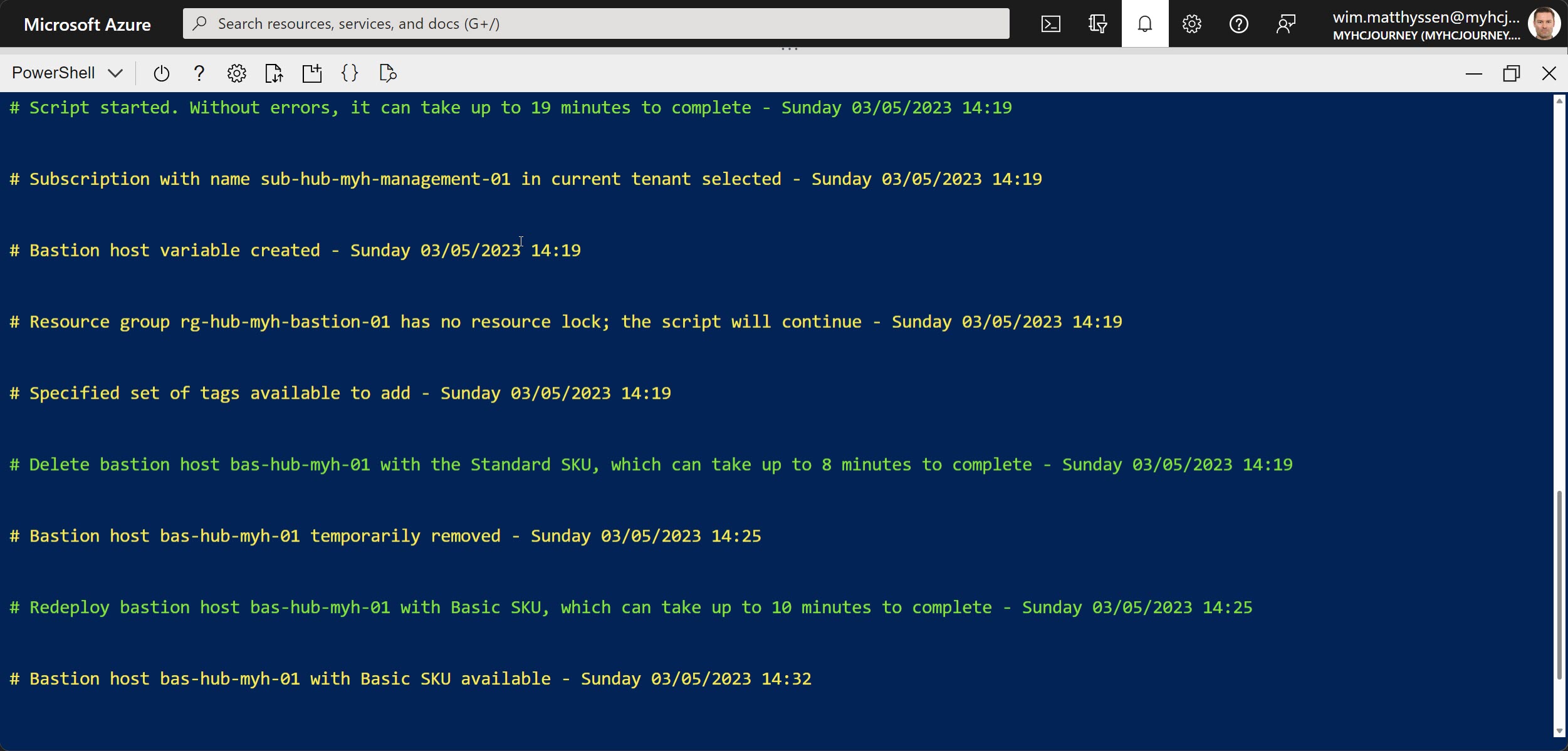Azure Bastion: Switch Standard SKU to Basic SKU with Azure PowerShell ...