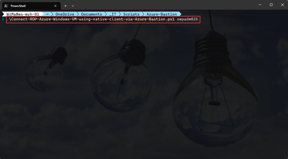 Connecting to an Azure Windows VM using an Azure PowerShell script and ...