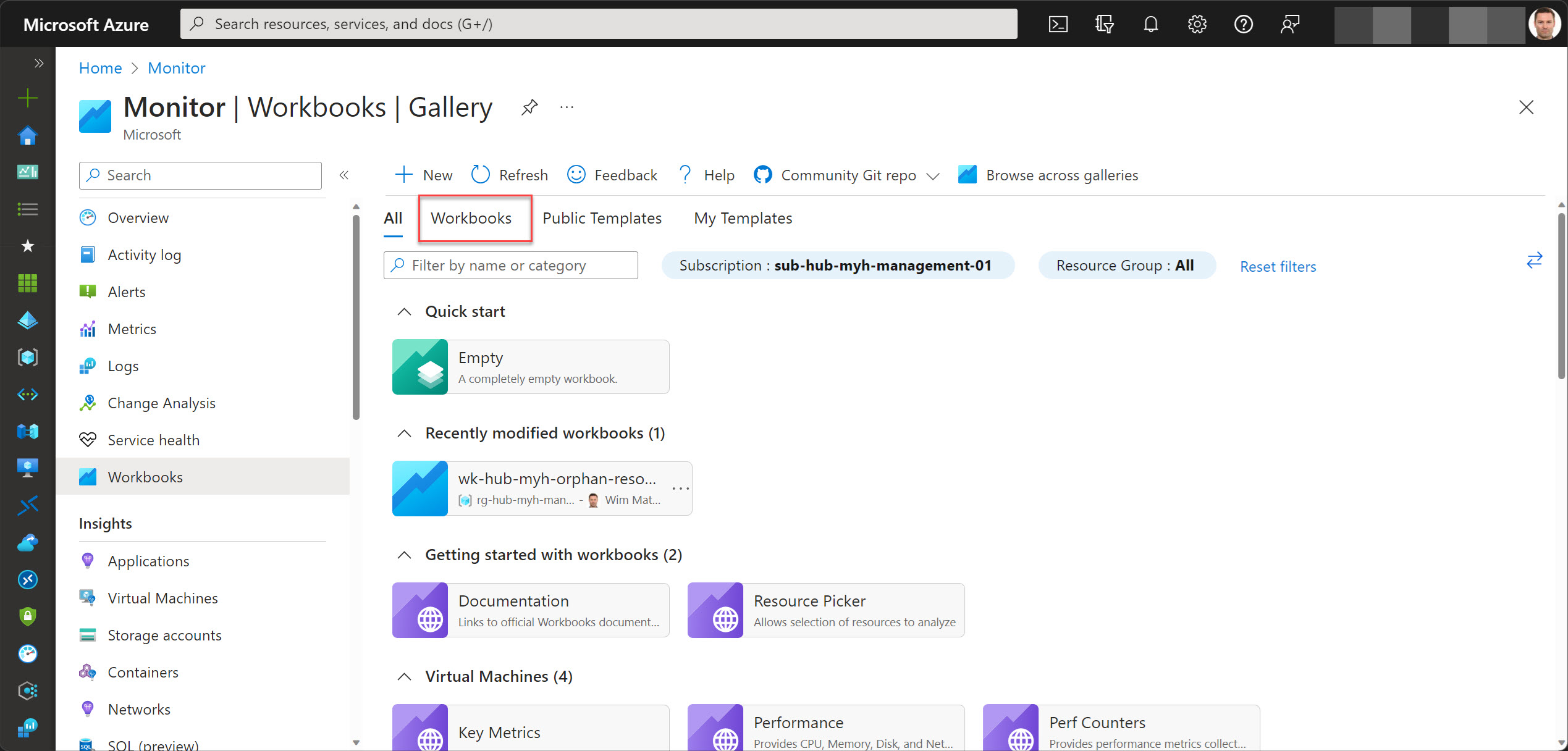 How to import and use community Azure Workbooks into your Azure environment – Wim Matthyssen