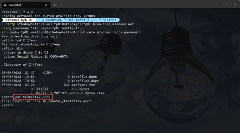 Connect and transfer files to an SFTP enabled storage account – Wim ...