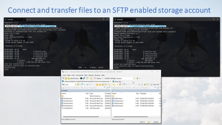 Connect and transfer files to an SFTP enabled storage account – Wim ...