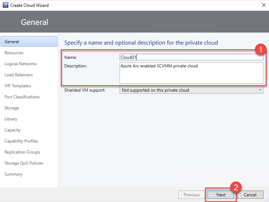 Azure Arc: Set up the SCVMM private cloud prerequisite for Azure Arc ...