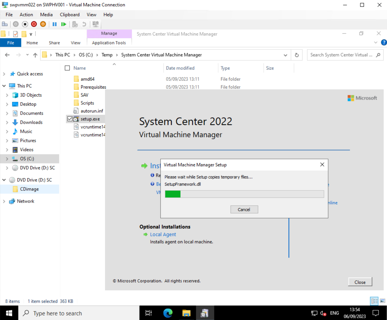 Configure SCVMM 2022 required software prerequisites with a PowerShell ...