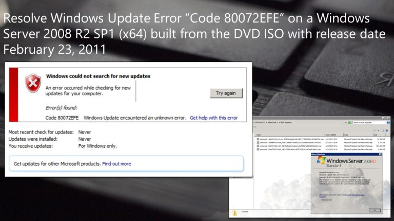 Resolve Windows Update Error “Code 80072EFE” on a Windows Server 2008 ...