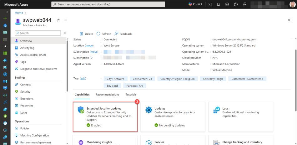 Azure Arc: Validate ESU enrollment – Wim Matthyssen