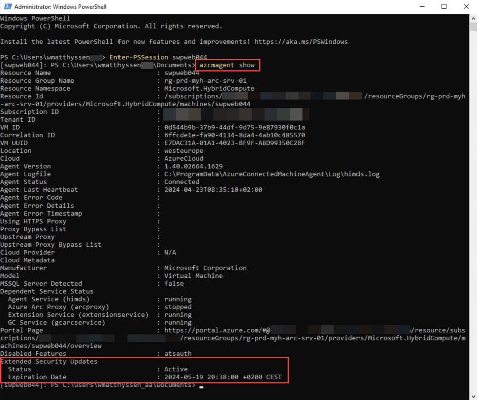 Azure Arc: Validate ESU enrollment – Wim Matthyssen