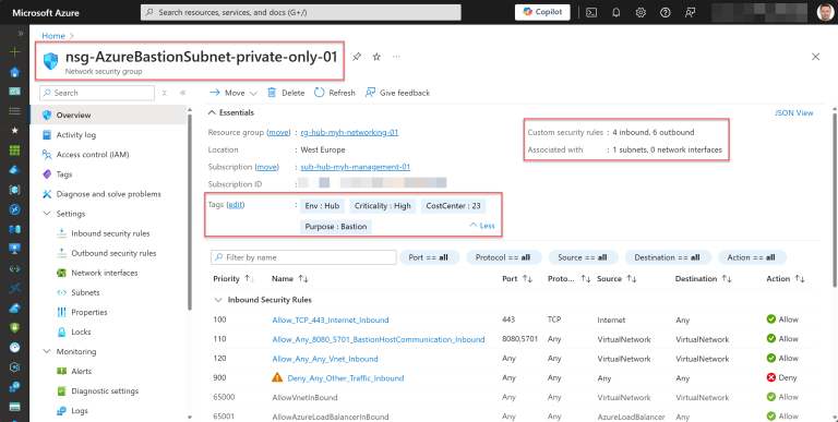 Azure Bastion: Solving VM Connection problems caused by NSG on ...