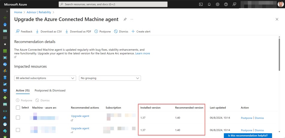 Azure Arc: Checking your Azure Connected Machine agent version – Wim ...