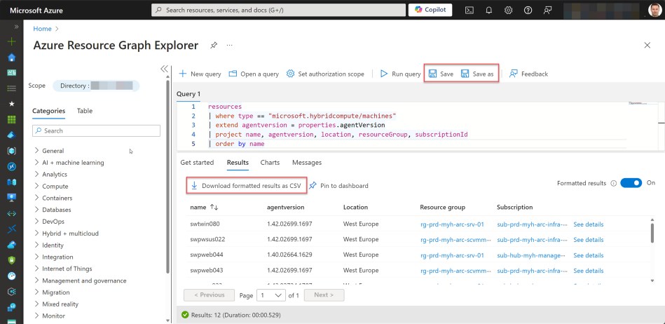 Azure Arc: Checking your Azure Connected Machine agent version – Wim Matthyssen