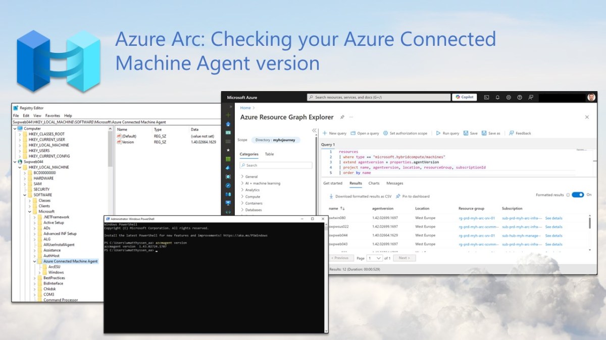 Azure Arc: Checking your Azure Connected Machine agent version – Wim ...
