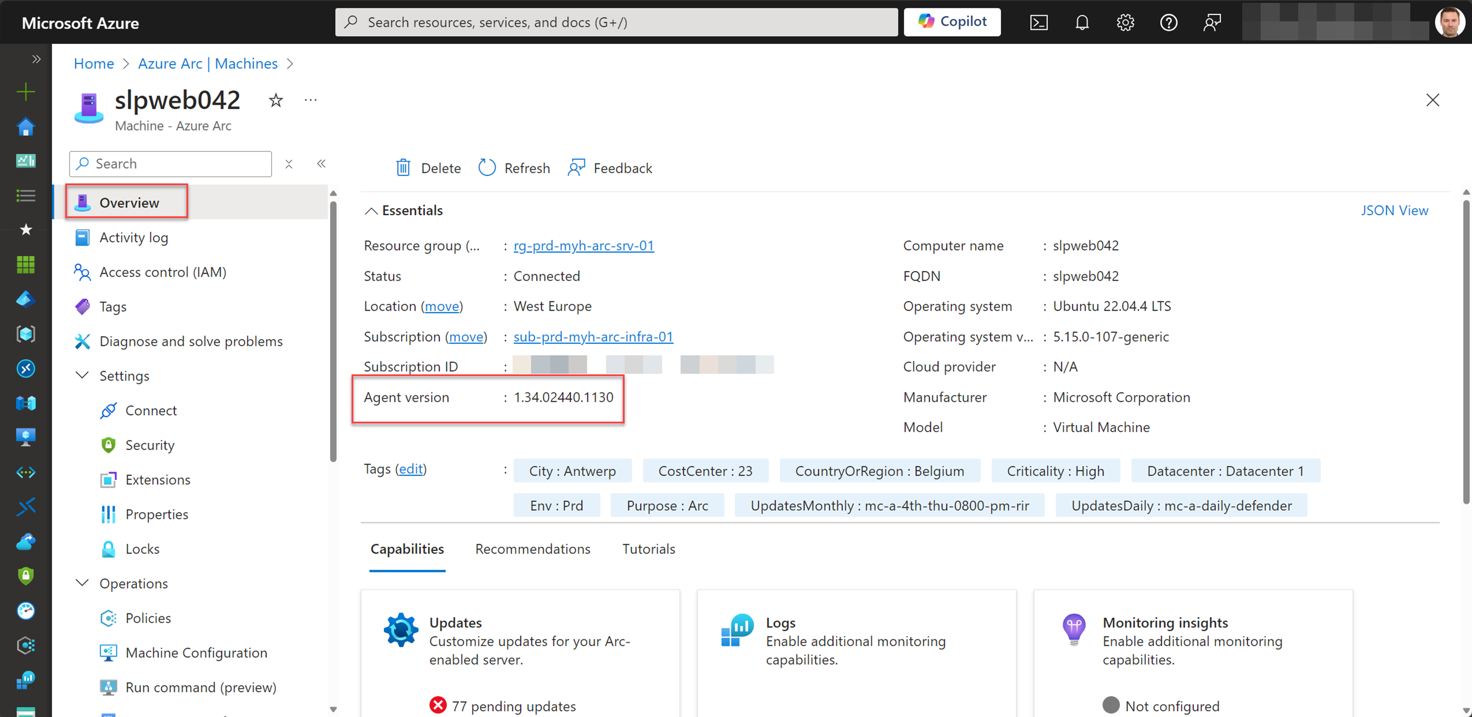 Azure Arc: Checking your Azure Connected Machine agent version – Wim ...