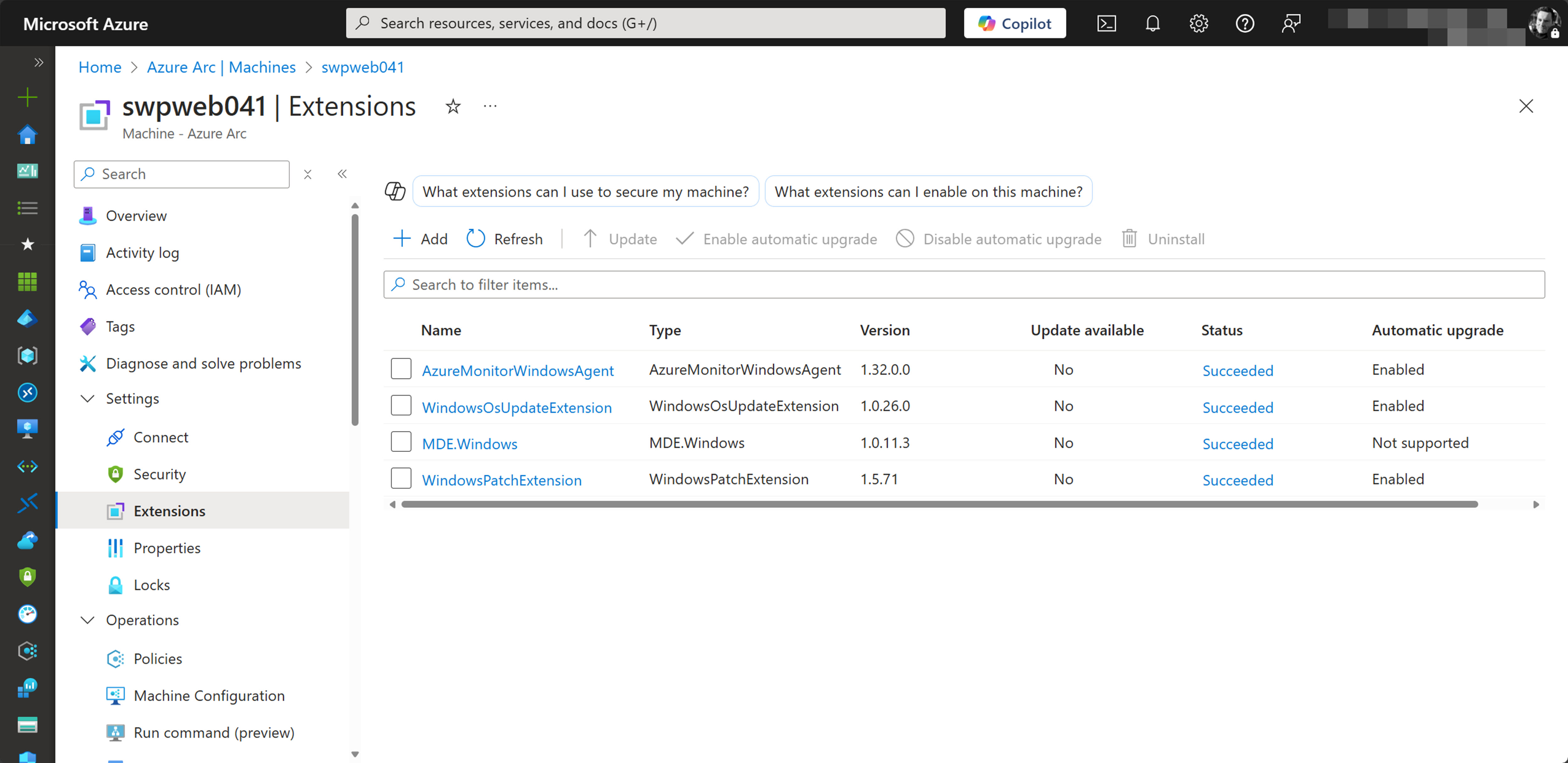 Azure Arc: Customize the extension allowlist for Azure Arc-enabled ...