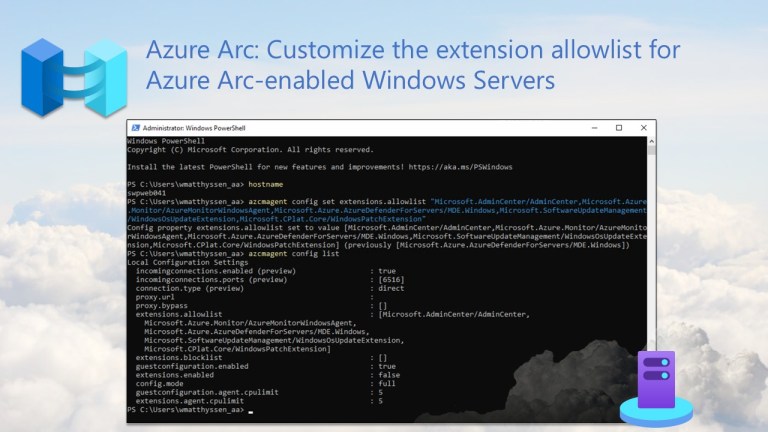 Azure Arc: Customize the extension allowlist for Azure Arc-enabled ...