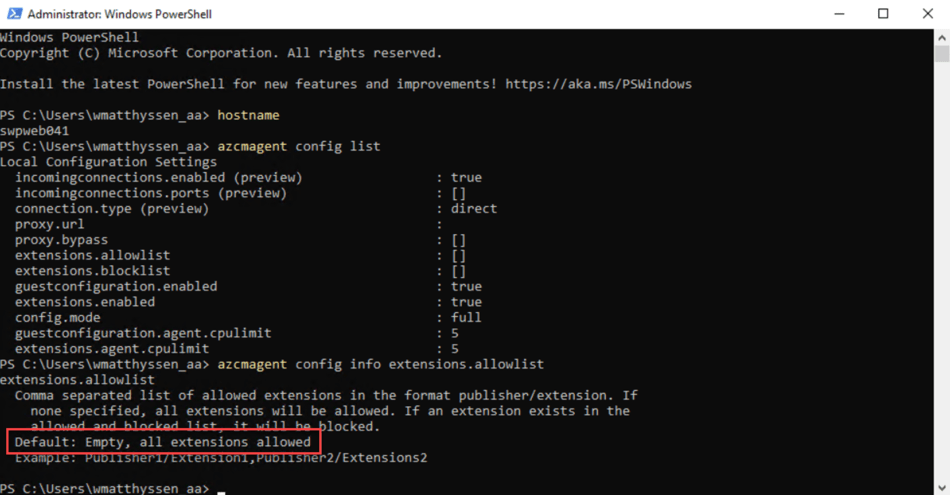 Azure Arc: Customize the extension allowlist for Azure Arc-enabled ...