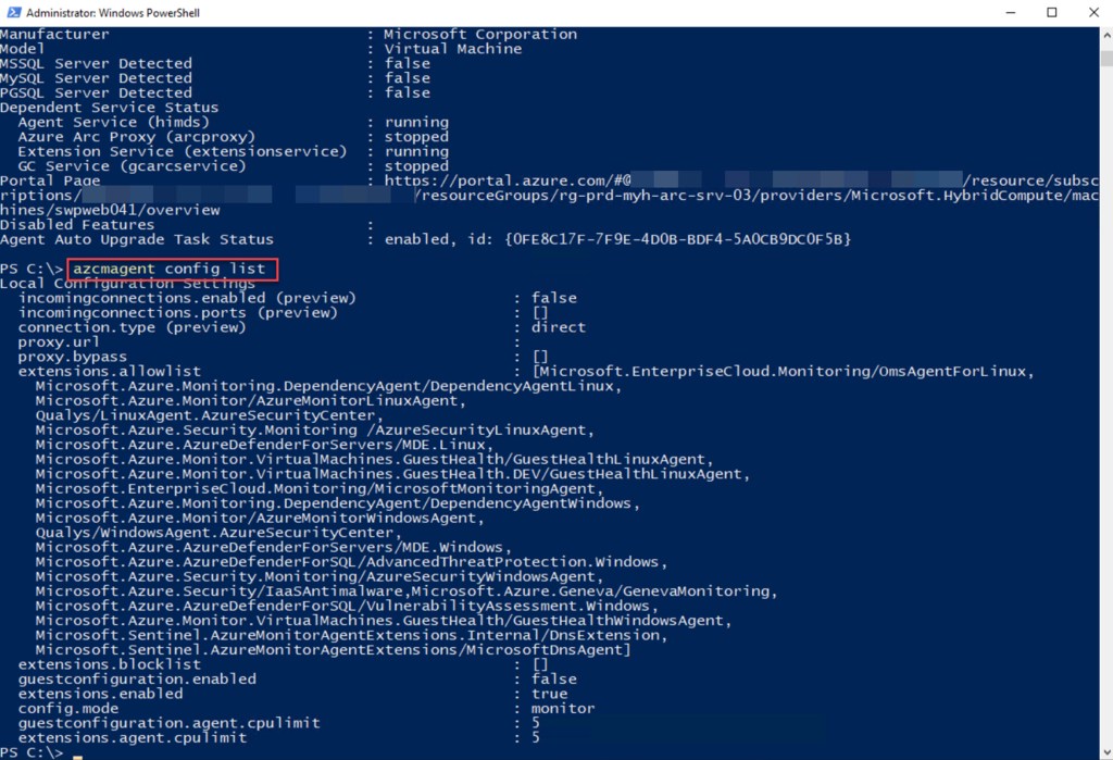 Azure Arc: Verify Azure Arc Connect Machine agent and specific Arc ...