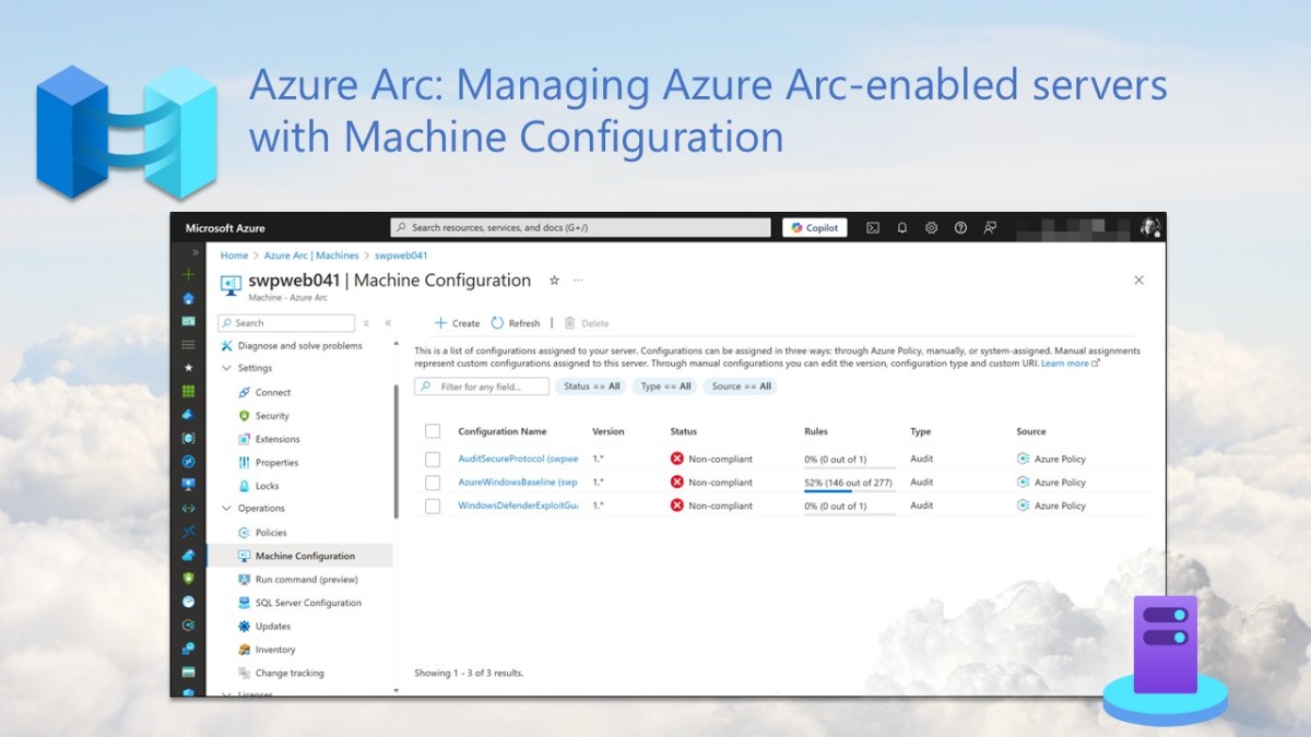 Azure Arc: Managing Azure Arc-enabled servers with Machine ...