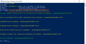 How to install OpenSSH on a Windows Server 2019/2022/2025 using a PowerShell script – Wim Matthyssen