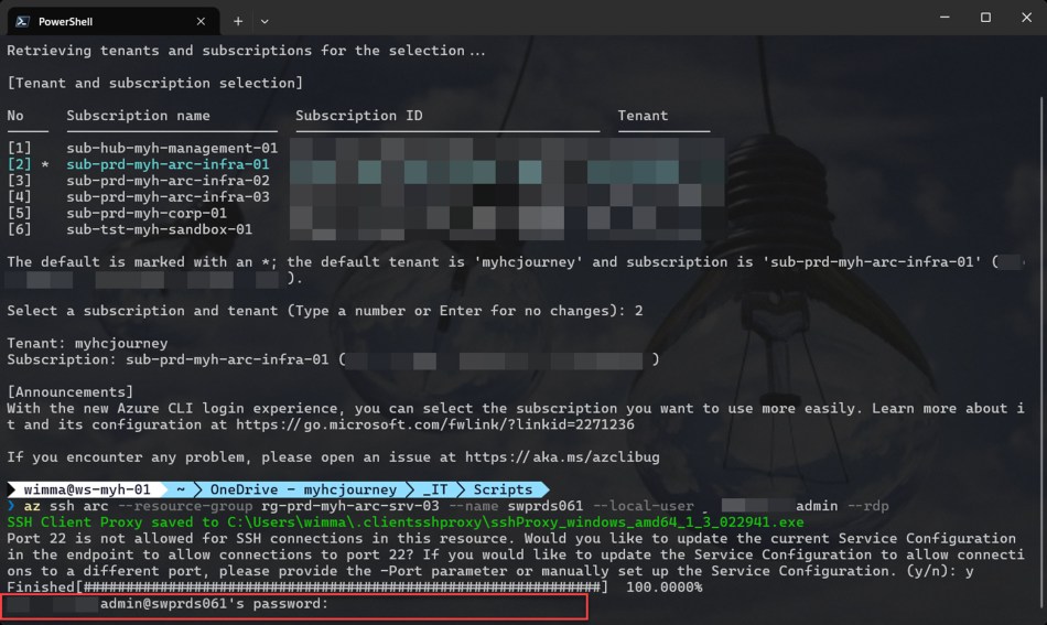 Azure Arc Securely Connect To An Azure Arc Enabled Windows Server With Rdp Over Ssh Wim