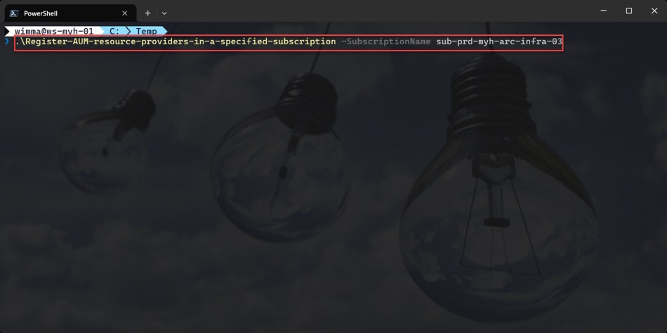 Azure Update Manager: Register all required resource providers with a ...