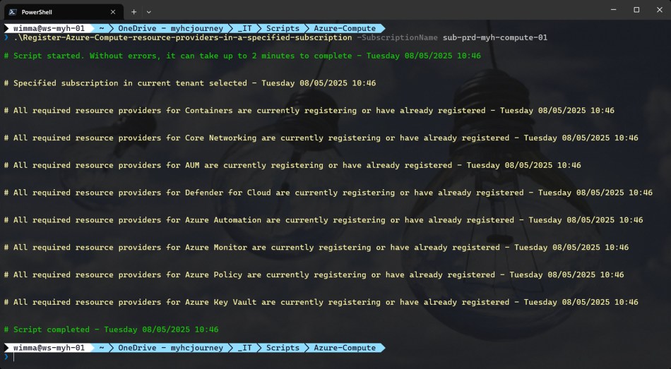 How to register all required Azure Compute resource providers with ...