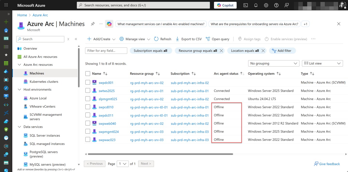 Azure Arc: Troubleshoot Azure Connected Machine agent connectivity ...