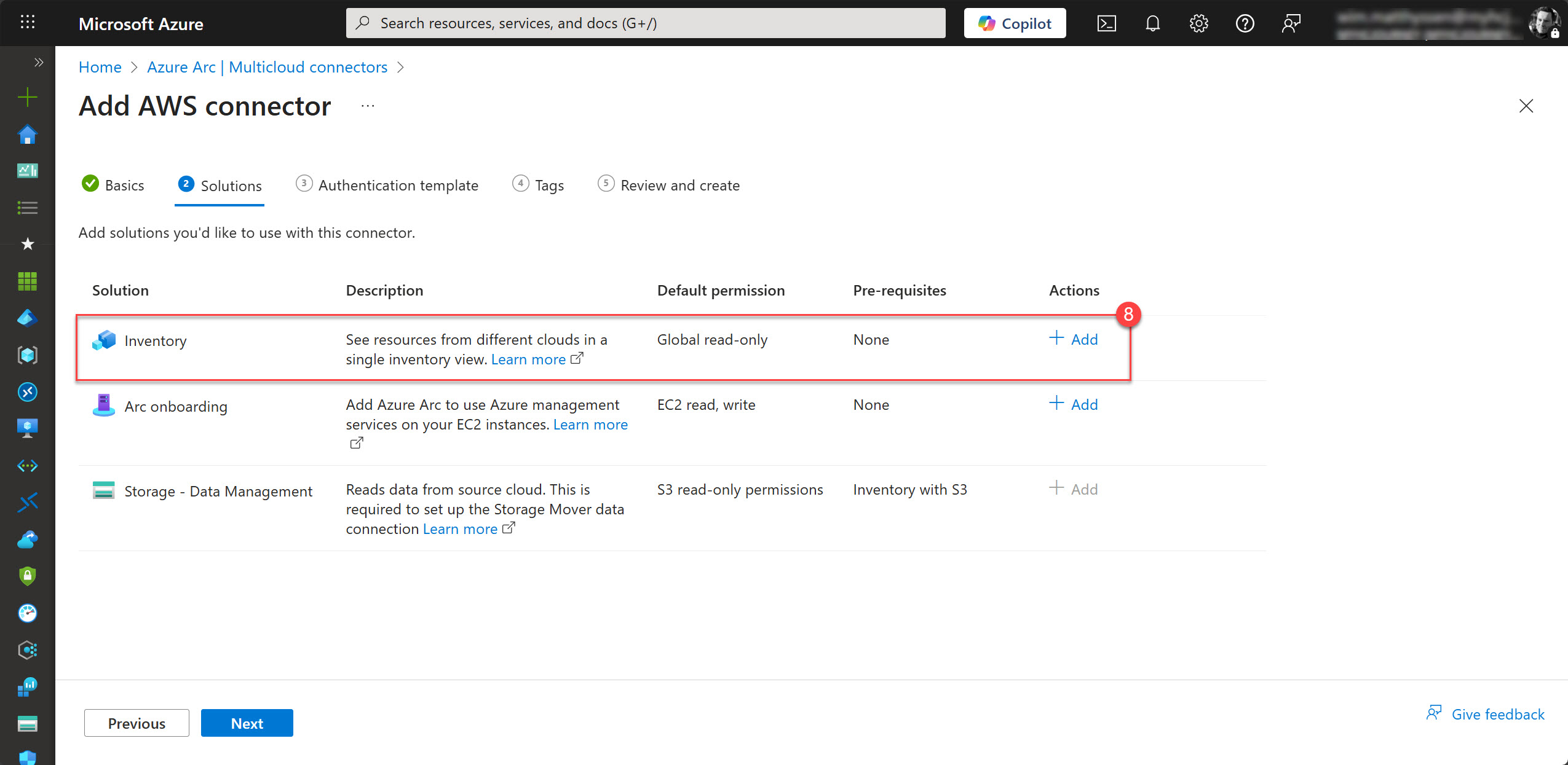 Azure Arc: Creating or updating an AWS Multicloud connector for S3 ...