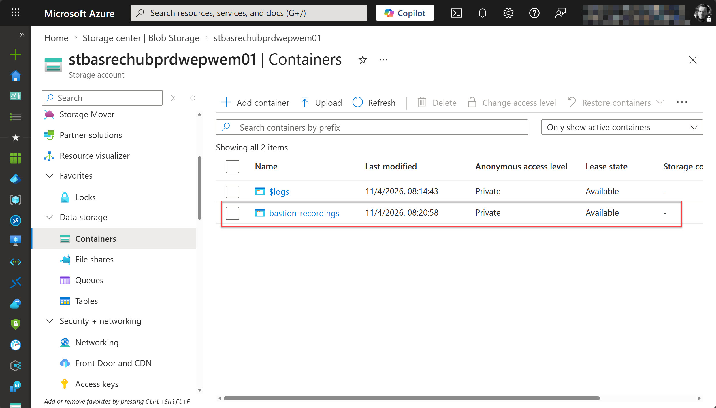 Azure Bastion: How to configure and use session recording – Wim Matthyssen